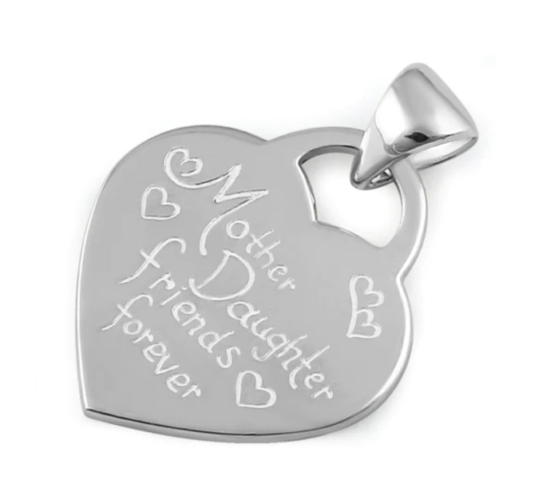 Silver Mother Daughter Pendant